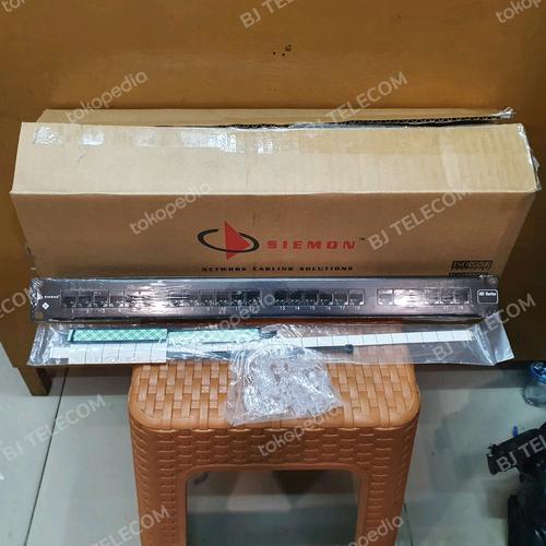 Jual patch panel 24 port cat 6 SIEMON lengkap modular jack cat6 ...