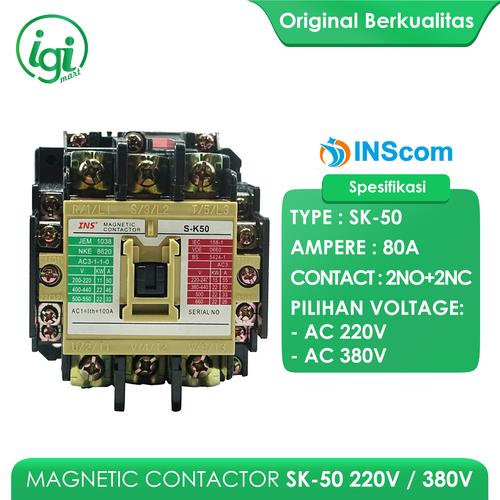 Jual MAGNETIC CONTACTOR SK-50 220V 380V / AC KONTAKTOR SK 50 220VAC 380 ...