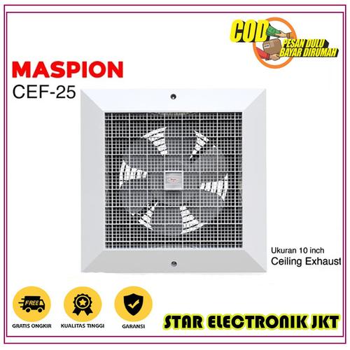 Jual MASPION CEF-25 Ceiling Exhaust/Hexos/Heksos Fan Plafon Ukuran 10 ...