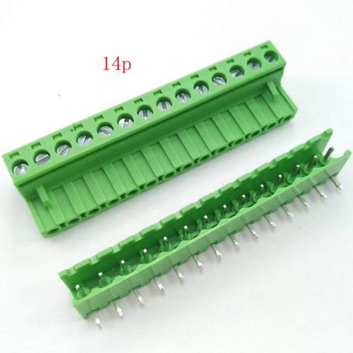 Jual 14P Plugable Terminal Block 14 Pin Right Angle 90 Connector 2EDG 5 ...