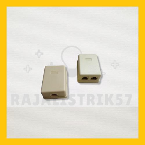 Jual Roset Telepon Lubang 1 dan 2 Kotak Cream Roset Terminal Telepon ...