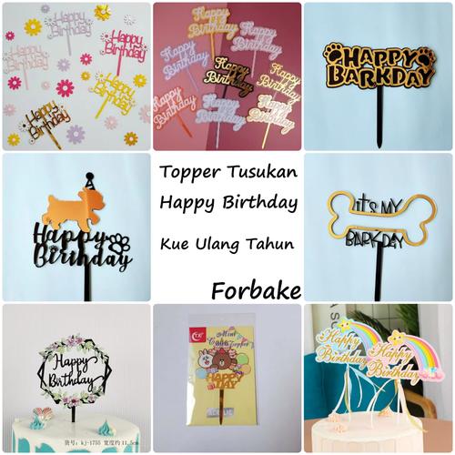 Jual Cake Topper Penghias Kue Ulang Tahun Ultah Tart Happy Birthday 02 ...