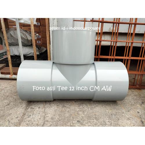 Jual Tee 12" 12 inch fitting cabang pipa PVC letter T merk CM ada AW ...