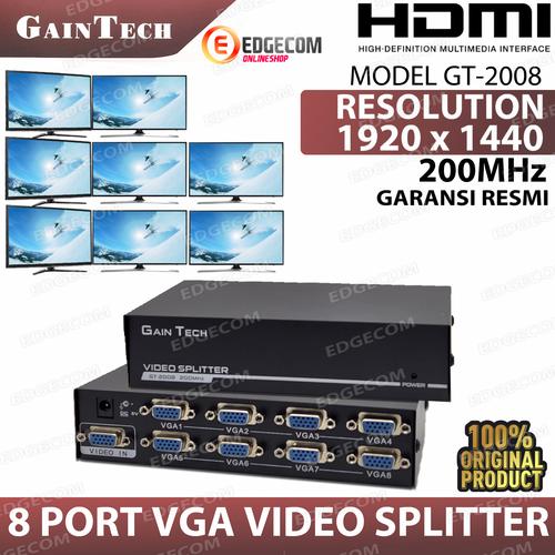 Jual VGA Splitter 8 Port GAINTECH - Jakarta Pusat - Edgecom | Tokopedia