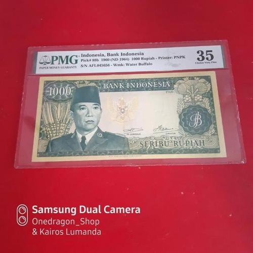 Jual uang kertas kuno 1000 rupiah tahun 1960 soekarno sukarno PMG 35 - Jakarta Barat ...