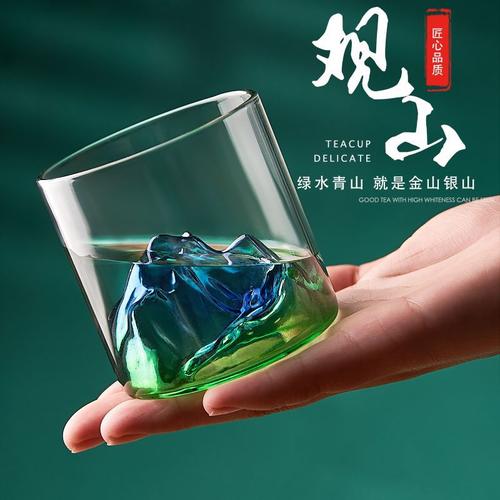 Promo 170 ml Color Mountain View Glass Retro Japanese Water Tea Cup ...