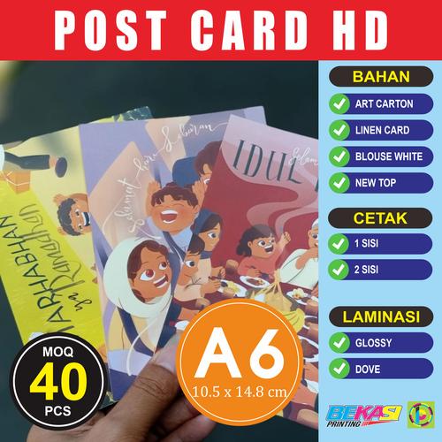 Jual Print Digital Kartu Pos Postcard Post Card Size A6 105x148 mm - BW ...