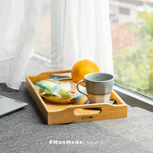 Jual Nampan Kayu Wooden Tray (Aoi - Reina - Dark Walnut) - S - Kota ...