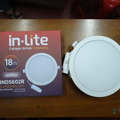 Jual INLITE Downlight Panel Slim LED Inbow 18W Bulat INDS602R - Kuning ...