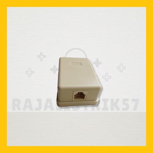 Jual Roset Telepon Lubang 1 dan 2 Kotak Cream Roset Terminal Telepon ...