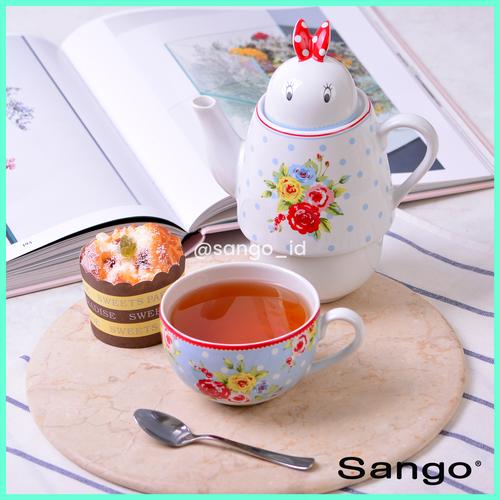 Promo SANGO Teko dan Cangkir New Country Blue Polkadots (isi 1) - Kota ...