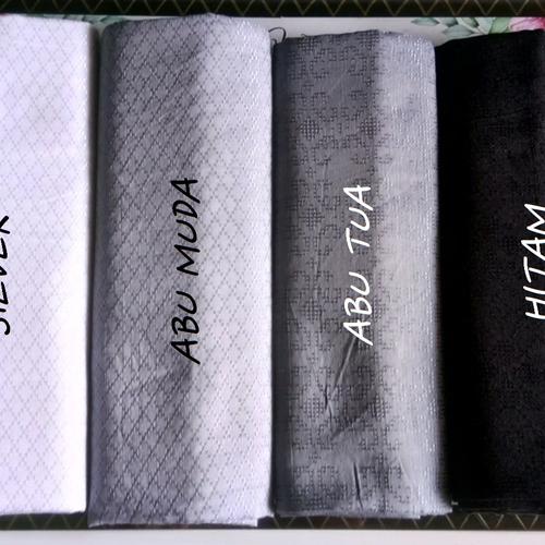 Jual kain dobby polos warna silver abu hitam - Hitam - Kota Pekalongan ...