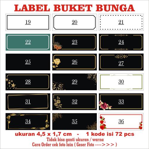 Jual label buket bunga / stiker buket - Kota Surakarta - HoMe craft n ...