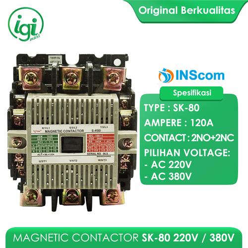 Jual MAGNETIC CONTACTOR SK-80 220V 380V / AC KONTAKTOR SK 80 220VAC 380 ...