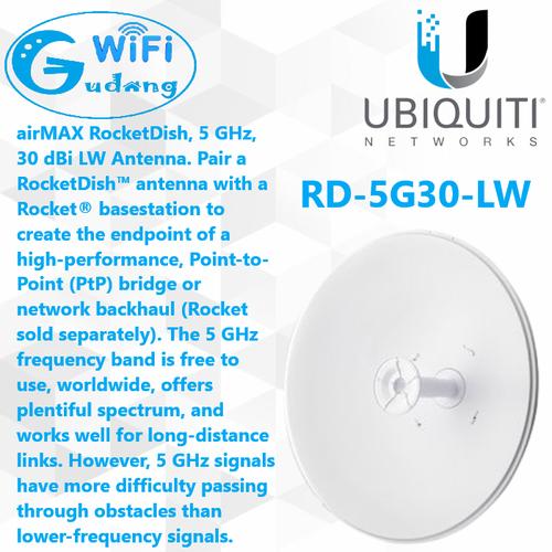 Jual Ubiquiti Rocket Dish / RocketDish 5G 30dBi LW / RD-5G30-LW ...