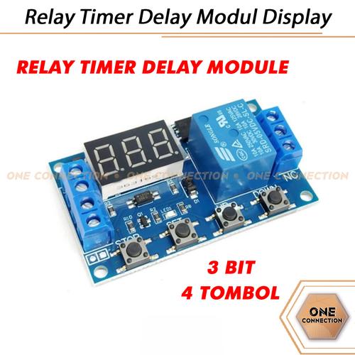 Jual Relay Timer Delay Modul Display 4 Tombol Digital DC Time Module ...