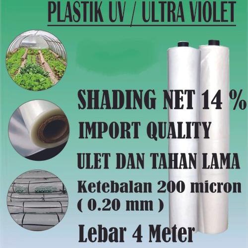 Promo Plastik Uv Ketebalan 200 Micron ( Lebar 4 Meter ) Eceran ...