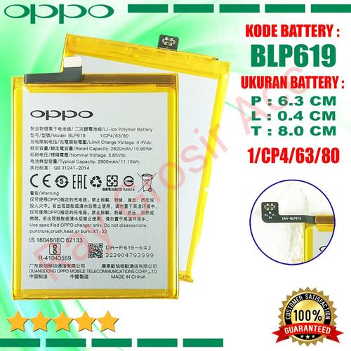 Jual Baterai Original OPPO BLP619 BLP-619 A39 , Neo 10 , A57 , A57M ...