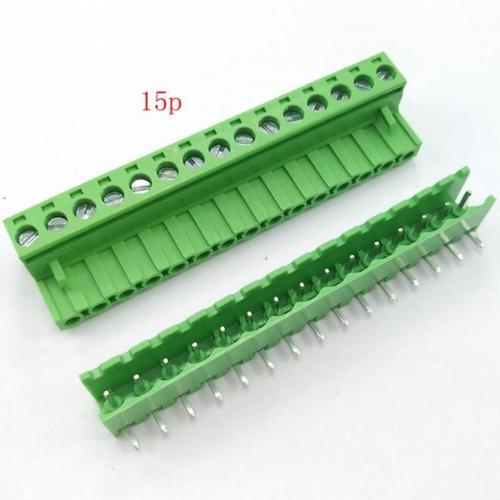 Jual 15P Plugable Terminal Block 15 Pin Right Angle 90 Connector 2EDG 5 ...