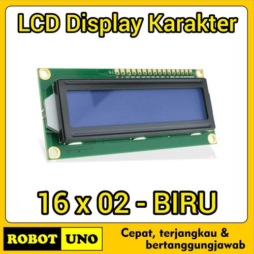 Jual LCD 16x2 1602 LCD Character Display Biru Karakter 1602 16x02 5V ...