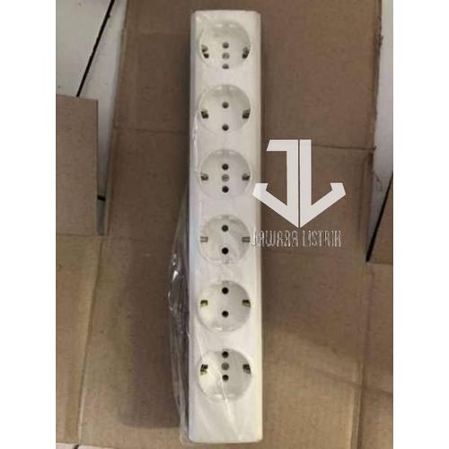 Jual Stop kontak broco 6 lubang colokan listrik broco isi 6 lubang ...