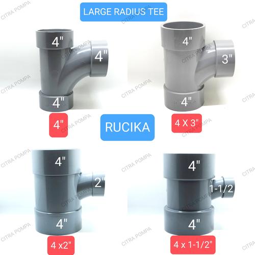 Jual RUCIKA TY 4" D /LARGE RADIUS TEE 4"D / TY 4X3 /TY 4X2" D / TY 4X 1 ...