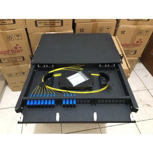 Jual OTB 12 core SC singlemode rackmount sliding rail + Pigtail ...