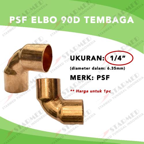 Jual PSF Elbow 90D Pipa Tembaga ukuran 1/4" - Jakarta Pusat - Starmed Tunggal Indonesia | Tokopedia