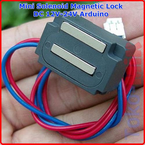 Jual MINI SOLENOID MAGNETIC LOCK ELECTRIC KUNCI PINTU SELENOID DC 12V ...
