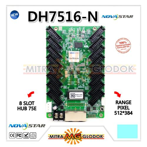 Jual CONTROLLER RECEIVING CARD NOVASTAR DH7516-N 16 PORT HUB75E ...