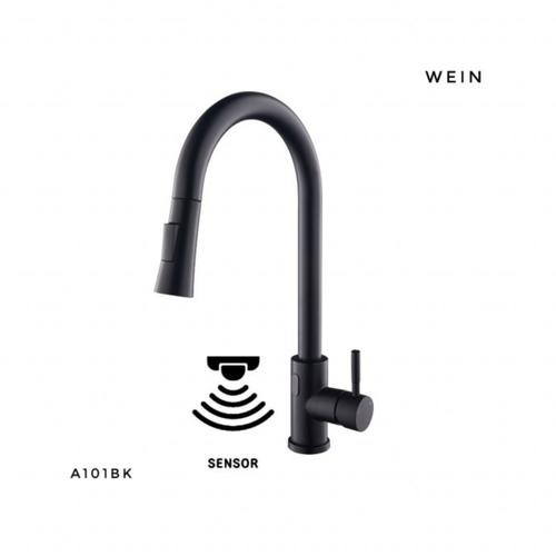 Jual kran sink sensor hitam /kran cuci piring tarik black /kran ...
