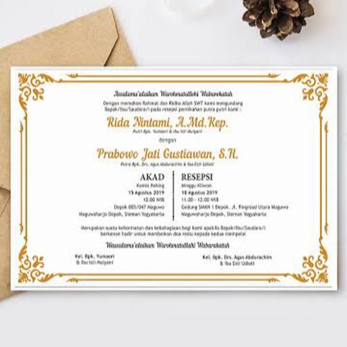 Jual Undangan pernikahan untuk nasi box - warna, 21x15cm - Kab. Kebumen ...