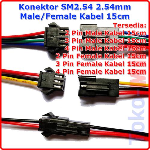 Jual Konektor JST SM2.54 SM 2.54mm 2.54 mm 2P 3P 4P 5P 6P 7P 8P Kabel 15cm - 2P Female - Jakarta ...