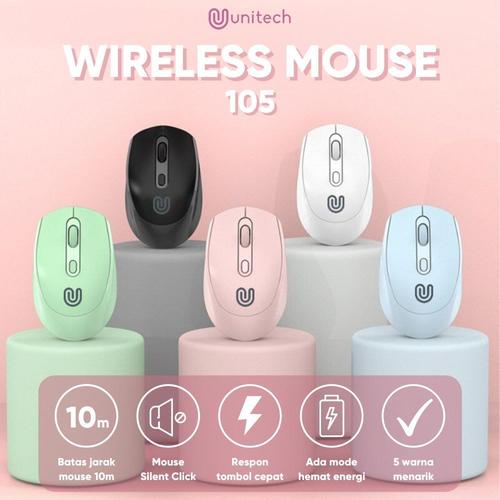 Jual SALE mouse wireless terbaik termurah unitech 105 silent click ...