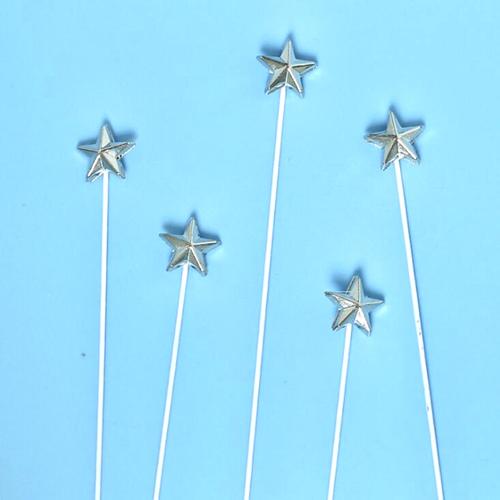 Jual Topper Kue 5 pcs Bintang Star 3D Gold Silver / Cake Topper Star ...