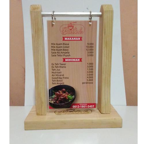 Jual Menu Gantung Kayu Ukuran A4 - Kota Bandung - bukumenu | Tokopedia
