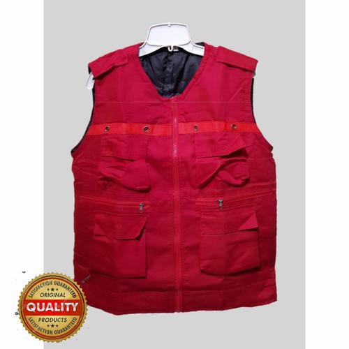 Jual Rompi warna merah/Rompi Mancing/Lapangan/ Jaket Rompi/ ROmpi ...