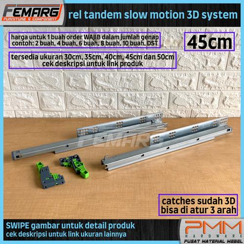 Jual rel laci tandem FEMARG 45cm double slowmotion 3D system ...