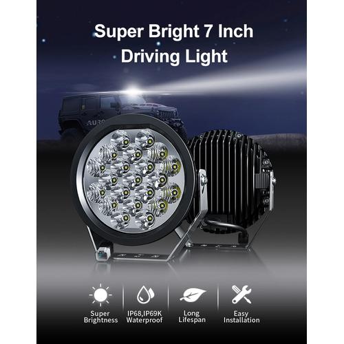 Jual LAMPU OFFROAD AURORA ROUND DRIVING LIGHT 100W PAJERO FORTUNER JEEP ...