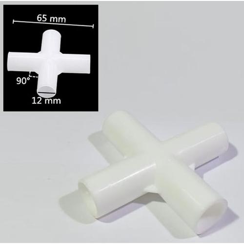 Jual PVC Cross / Silang ID 12mm Putih untuk DIY Rak Mini / Hidroponik ...