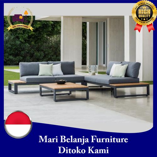 Jual Sofa L Sofa Teras Tamu Cafe Outdoor Sofa Bed Kayu Jati Minimalis ...