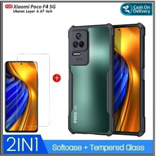 Jual 2IN1 Case Poco F4 5G Hard Soft Transparan Casing Free Tempered ...