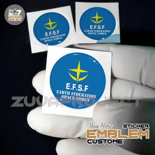 Jual STICKER EMBLEM GUNDAM EFSF TIMBUL UKURAN KALIPER REM MOTOR STIKER ...