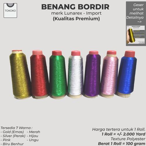 Promo Benang Bordir Polyester Metalik Berbagai Macam Warna Benang ...