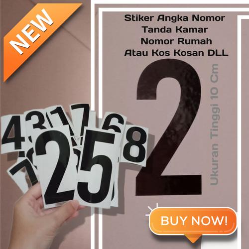 Jual Stiker Nomor tanda Kamar Rumah kos kosan berangkas locker - Kab ...