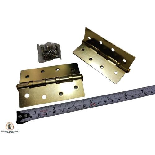 Jual Engsel Pintu Besi Plat HPP 3" 4" Inch Engsel Jendela Silver ...