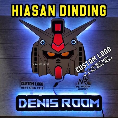 Jual Hiasan Dinding Pc setup PC gamer room GUNDAM EDITION 40CM - Kab ...