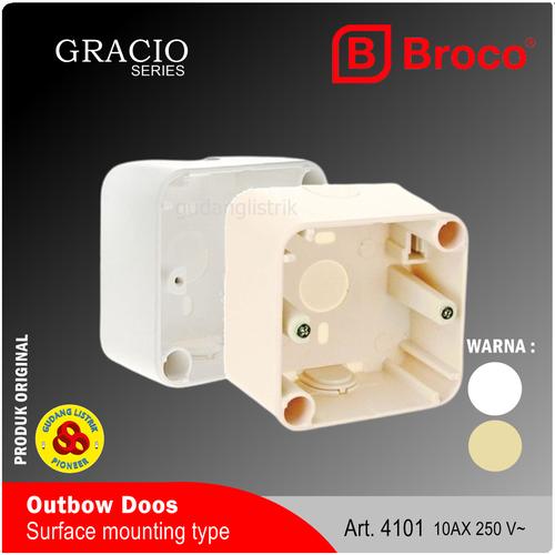 Jual OUTBOW DUS SAKLAR & STOP KONTAK BROCO GRACIO 4101 - Cream ...