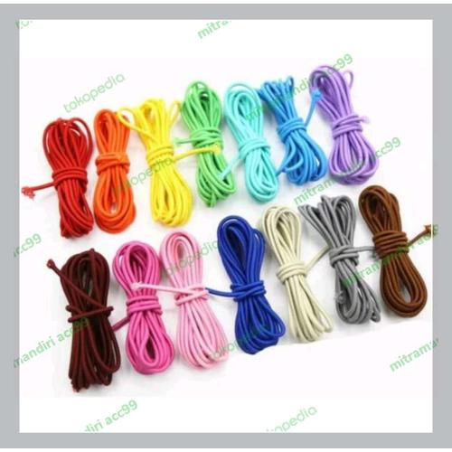 Jual 10 meter Tali Elastis 2.5mm Sengkelit Tali Karet String Strap ...