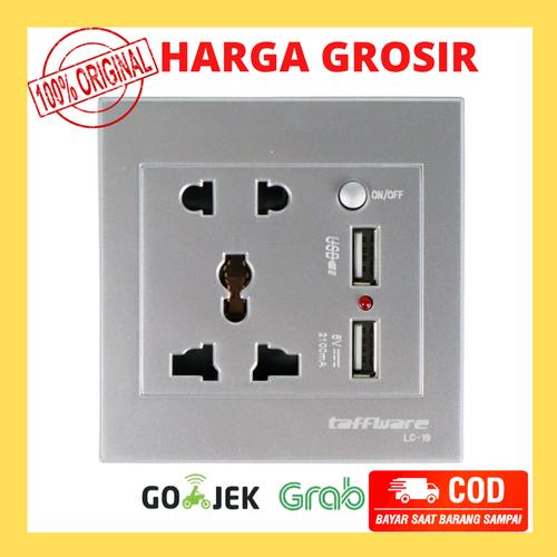 Jual Stop kontak Steker Colokan Listrik Dinding Usb Cas Charger Hp ...